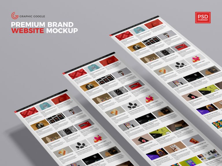 Free Premium Brand Website Mockup - Graphic Google - Tasty Graphic ...