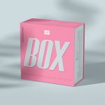 Free Desktop LCD & LED Packaging Box with Handle Mockup