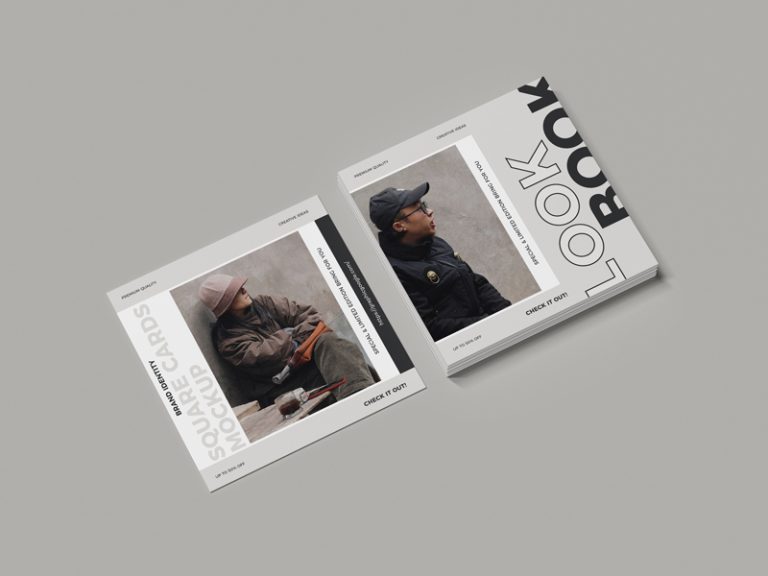 Free Brand Identity Square Cards Mockup - Graphic Google - Tasty ...