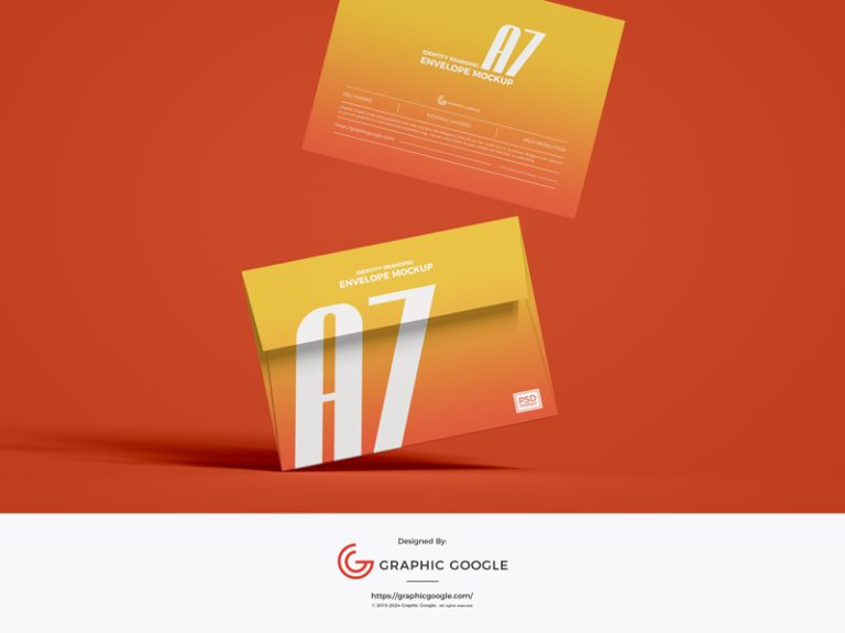 Free Identity Branding A7 Envelope Mockup - Graphic Google - Tasty ...