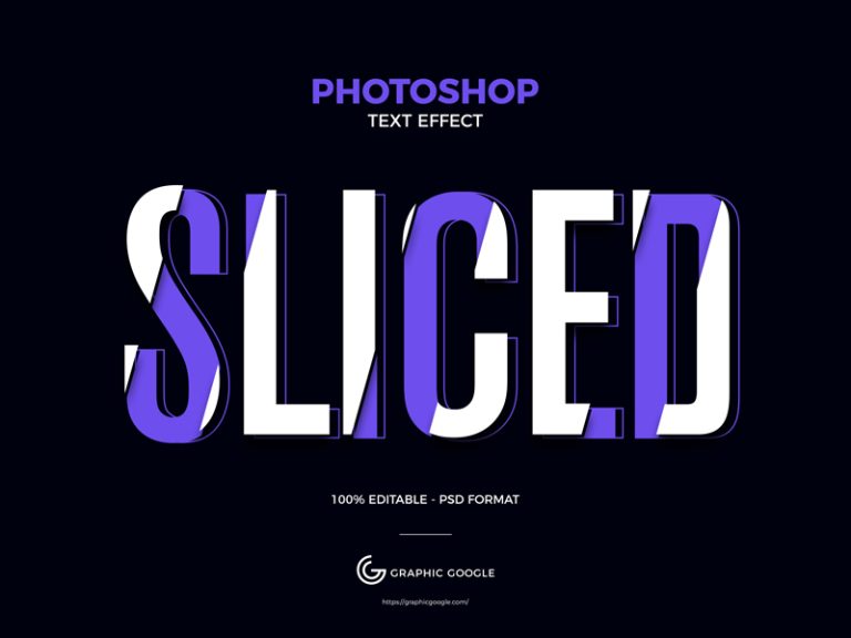 Free Sliced Photoshop Text Effect - Graphic Google - Tasty Graphic ...