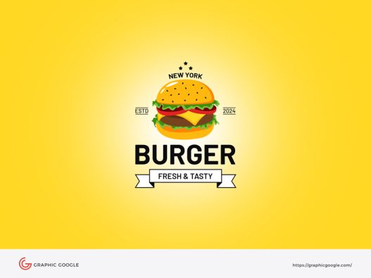 Free Fast Food Burger Logo Design - Graphic Google - Tasty Graphic ...