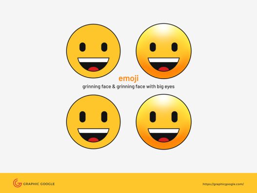 Free Emoji Grinning Face & Grinning Face with Big Eyes PNG and PSD ...